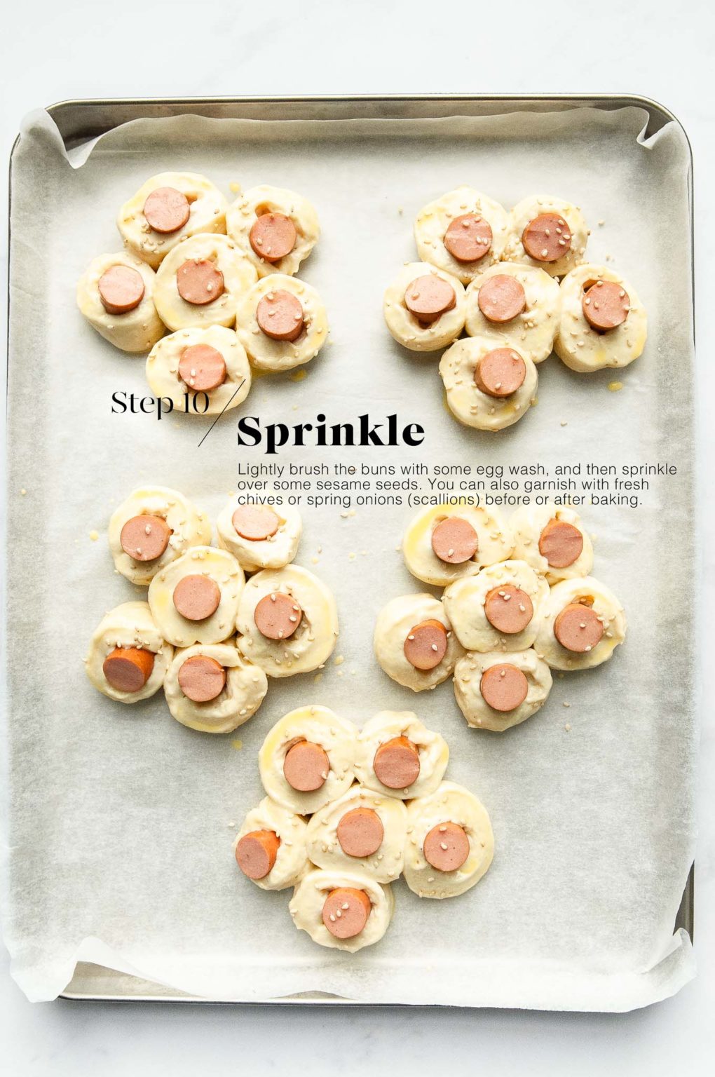 Hot Dog Flower Buns with step-by-step photos | Eat, Little Bird